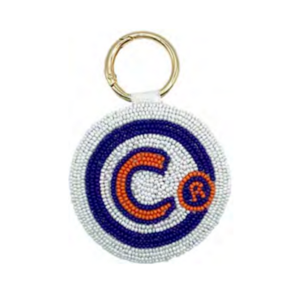 College Jewelry: - CLEMSON UNIVERSITY BEADED KEY CHAIN Fan Glam