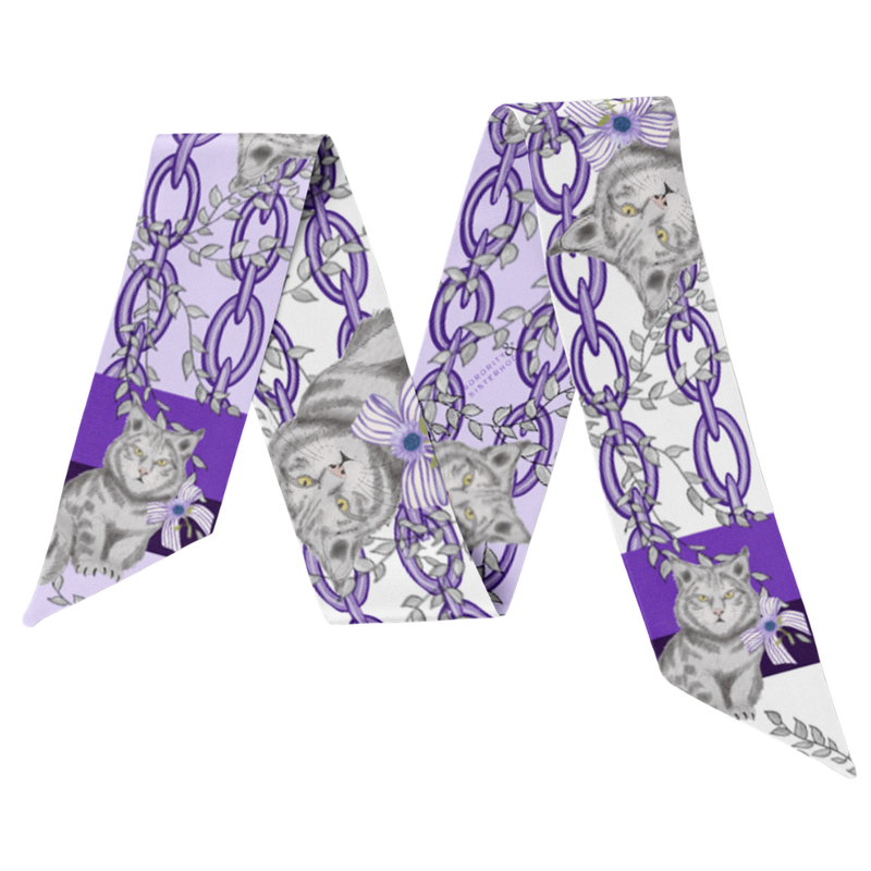 Iris & White Heirloom Silk Scarflette™