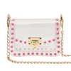 College Jewelry:LOTTIE PYRAMID STUD CLEAR STADIUM BAG-PINK- Fan Glam