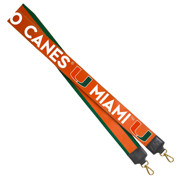 College Jewelry: MIAMI HURRICANES ADJUSTABLE BAG STRAP- Fan Glam