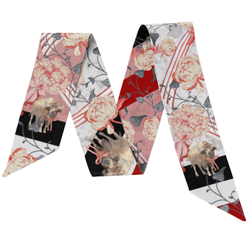 Tomato & Cream Heirloom Silk Scarflette™