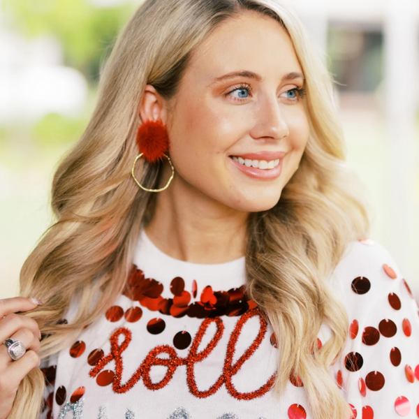 GAMEDAY PUFF POM POM DANGLES - 6 Colors