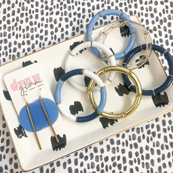 MINI SQUAD STACKS BRACELETS LT. BLUE/NAVY/WHITE